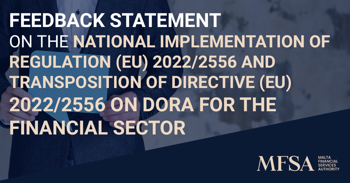 Feedback Statement On The National Implementation Of Regulation Eu 20222556 And Transposition